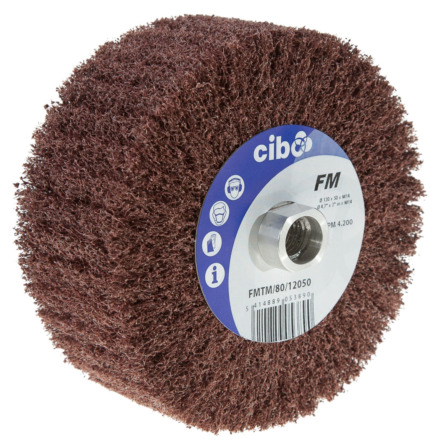 FMTM Tex 180 grit flap wheel 120mm x 50mm x M14 - Abrasive Finishing ...